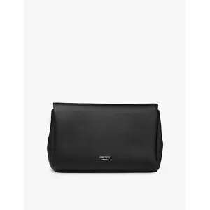 JIMMY CHOO Satin Clutch Bag With Bow Detail - Black/silver