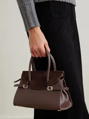 Simkhai River Small Suede-trimmed Leather Tote - Brown