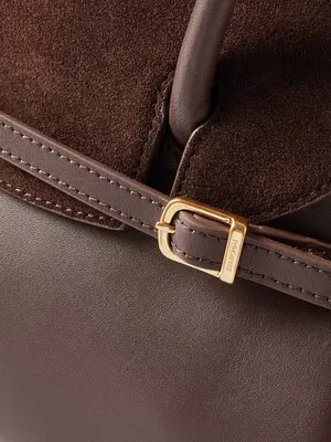 Simkhai River Small Suede-trimmed Leather Tote - Brown
