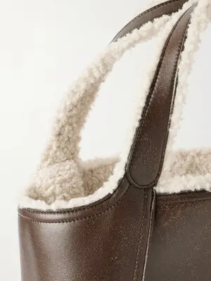 Stella McCartney Embroidered Fleece-trimmed Tote