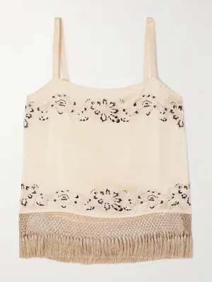 Bode Fringe Camis Tanks For Women