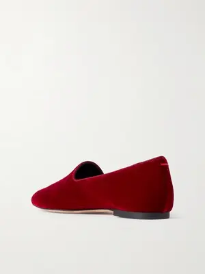 AeydĒ Vanna Velvet Loafers - Red