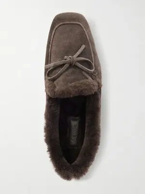 AeydĒ Jasper Shearling-lined Suede Loafers - Brown