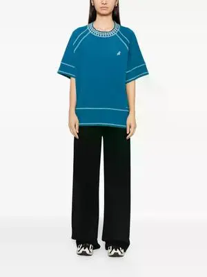 Asics Slogan-embroidered T-shirt