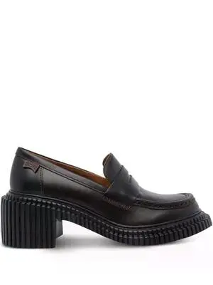 Camper 70mm Pix London Leather Loafers - Red