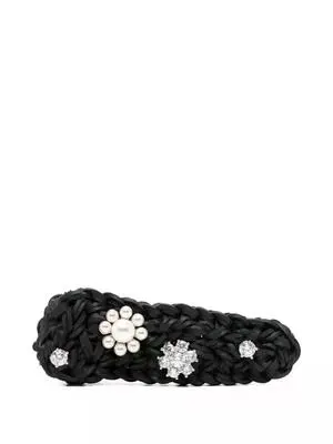 SHUSHU/TONG Crystal And Faux-pearl Hair Clip - Black