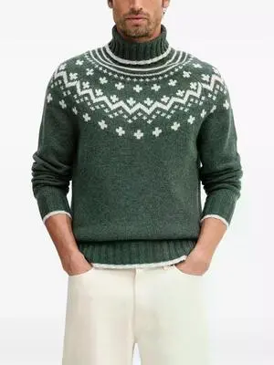 Barbour Patterned Turtleneck Sweater