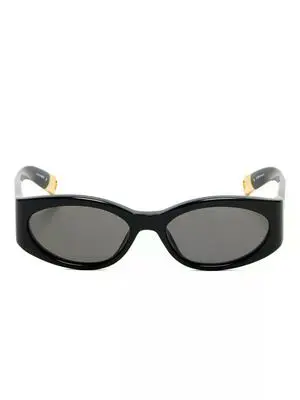 Jacquemus Oval-frame Sunglasses - Black