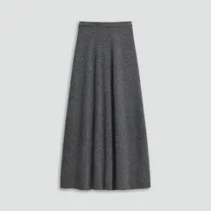 Theory Knit Pull-on Astor Wool Skirt - Charcoal