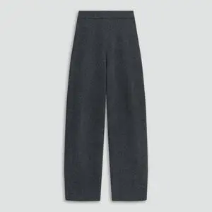 Theory Felted Wool-cashmere Pant - Charcoal