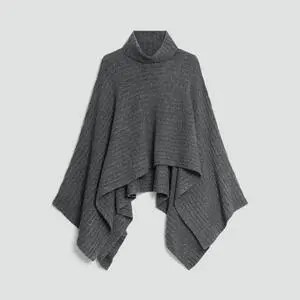 Theory Ribbed Astor Wool Poncho