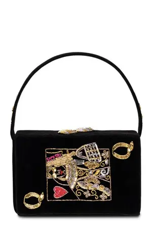 SIMITRI Poker Handheld Clutch - Black