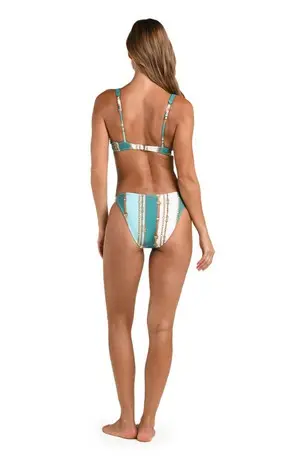 L'Agence Striped Bikini Bottom