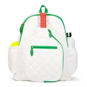 AME & LULU Pickleball Time Backpack Quilted White/green