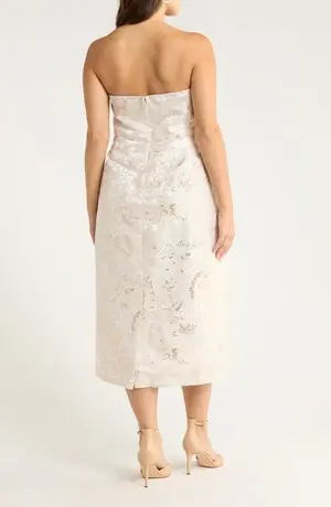 SUGARLIPS Lola Jacquard Strapless Dress