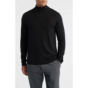 JACK VICTOR Mock Neck Wool And Silk Sweater
