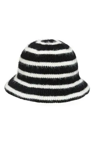 Tasha Striped Bucket Hat - Black Combo