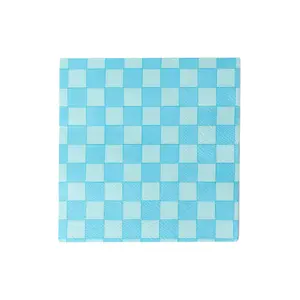 JOLLITY & CO Checkered Cocktail Napkins Out Of The Blue