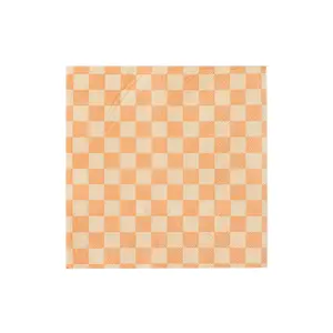 JOLLITY & CO Checkered Cocktail Napkins Peaches N' Cream