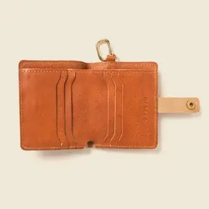 CASUPO Wallet With Snap And Key Ring - Natural