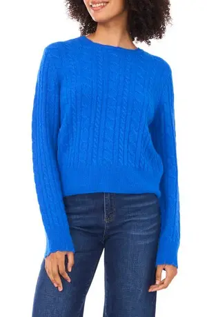 CECE DUPRAZ Cable Stitch Sweater - Bright Blue
