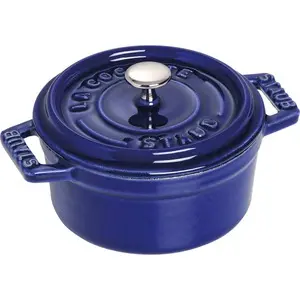STAUB Enameled Cast Iron 0.25-quart Mini Cocotte - Dark Blue