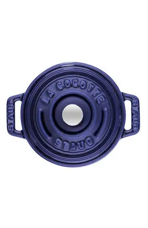 STAUB Enameled Cast Iron 0.25-quart Mini Cocotte - Dark Blue