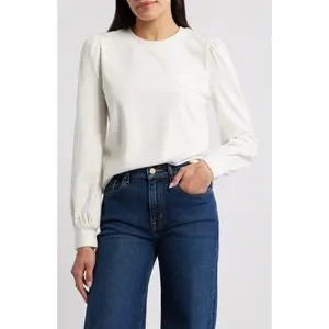 Caslon Blouson Sleeve Top - Ivory Pristine