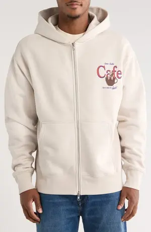 SANTO STUDIO Maple Café Cotton Zip Hoodie