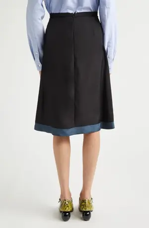 Marni Contrast Hem A-line Skirt