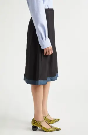 Marni Contrast Hem A-line Skirt