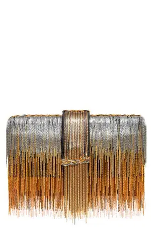SIMITRI Ombre Chunky Clutch - Gold