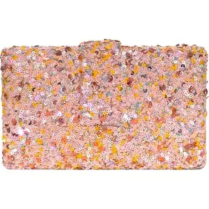 SIMITRI Fusion Sequin Kitsch Clutch - Bellini