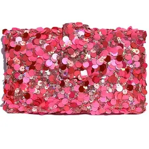 SIMITRI Sequin Kitsch Clutch - Bubblegum