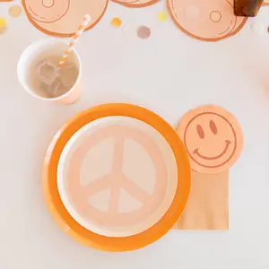 JOLLITY & CO Peace & Love Smile Cocktail Napkins