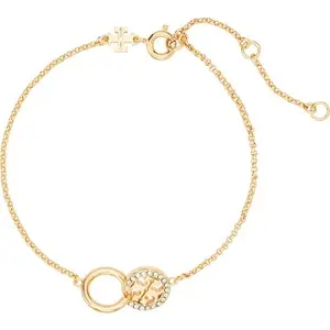 Tory Burch Icon Pavé Interlocking Chain Bracelet