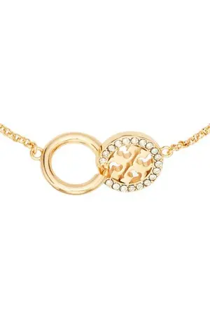Tory Burch Icon Pavé Interlocking Chain Bracelet
