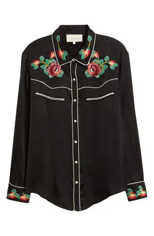 The Great. Heirloom Rose Snap-up Shirt
