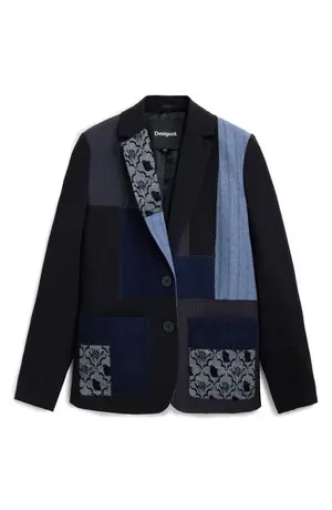 Desigual Mixed Media Blazer