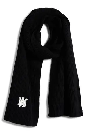 Amiri Ma Wool Scarf - Black