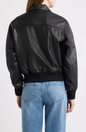 SCHOTT Leather Bomber Jacket