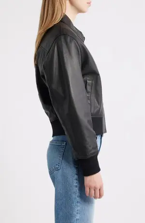 SCHOTT Leather Bomber Jacket