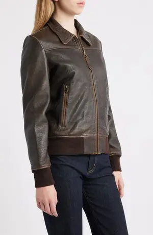 SCHOTT Leather Flight Jacket - Antique