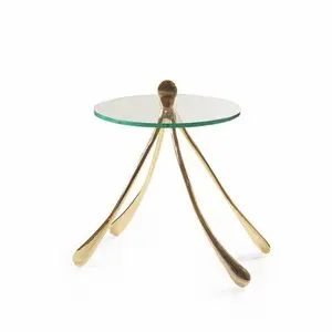 LUNARES Wishbone Accent Table - Gold