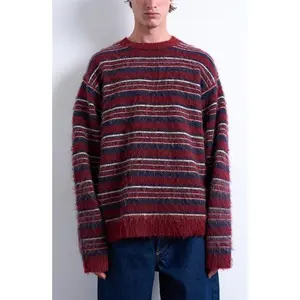 Topman Oversize Stripe Crewneck Sweater