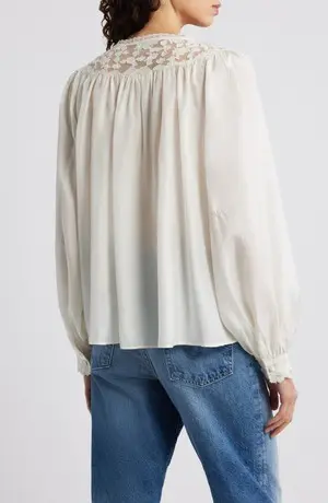 LoveShackFancy Carine Silk Blouse