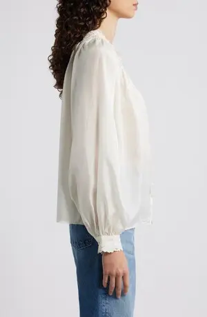 LoveShackFancy Carine Silk Blouse