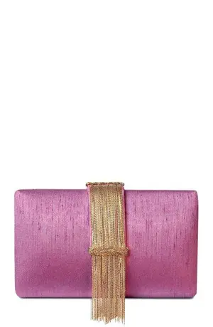 SIMITRI Fringe Clutch - Old Rose