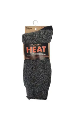 WATSON'S Heat Thermal Crew Socks - Grey Mix/black