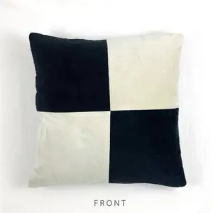 MELLOWWORKS Checkerboardpillow Cover - Black White